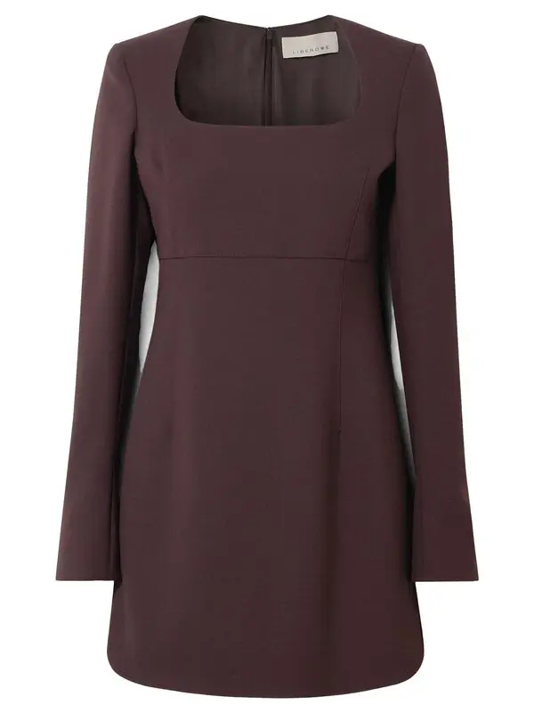 LIBEROWE Judy Twill Mini Dress - Plum