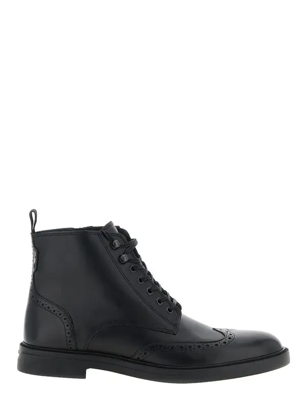 Hugo Boss Calev_halb Combat Boots - Black