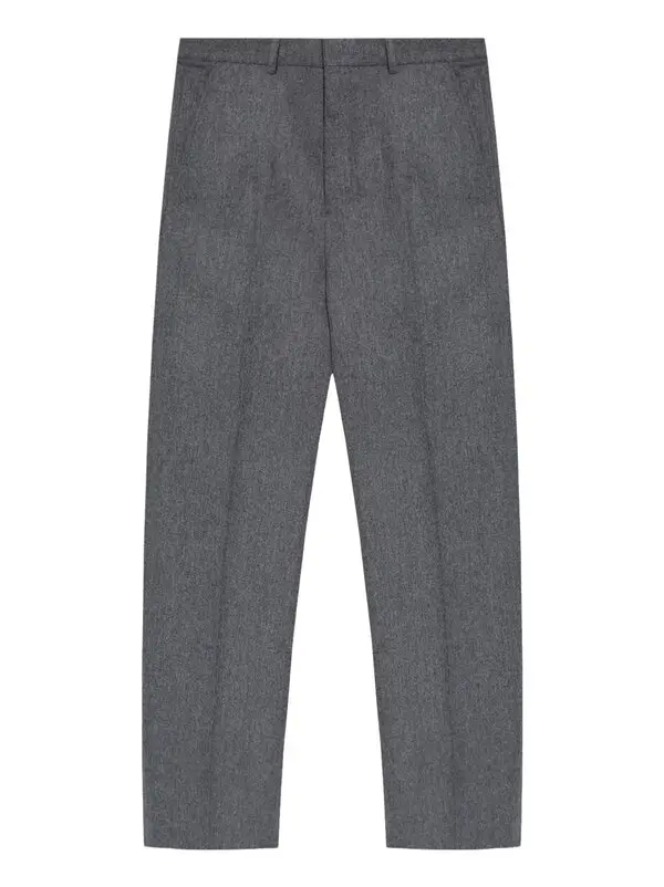 Ami Pleated Wide Leg Trousers - Grey