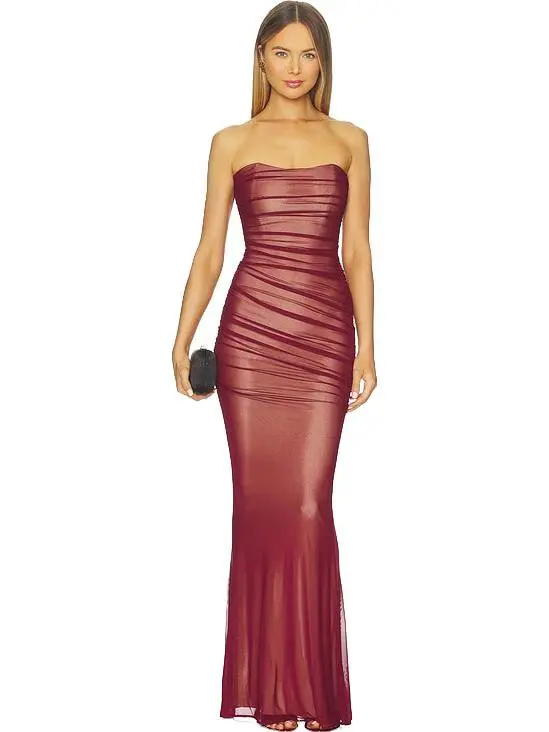 Retrofete Quintessa Mesh Dress - Port