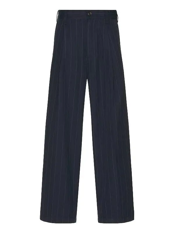 Obey Dean Stripe Pleated Pant - Midnight Navy Multi