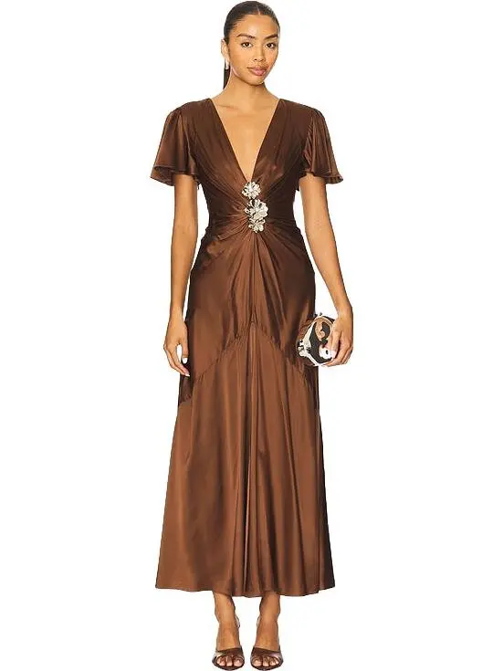 Cinq À Sept Kordyn Dress - Dark Sepia