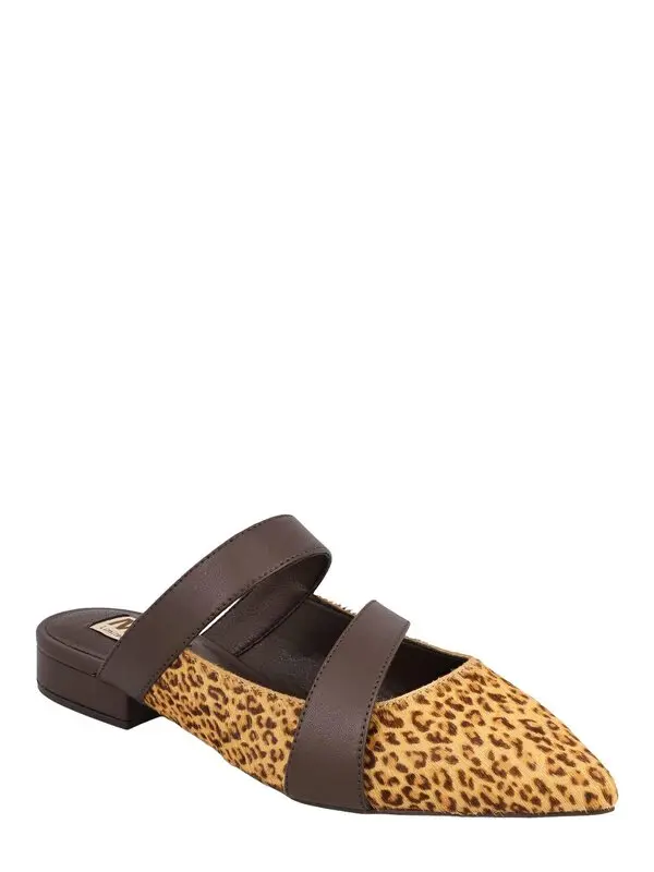 Mia Abie Pointed Toe Mule - Cheetah/dark Brown