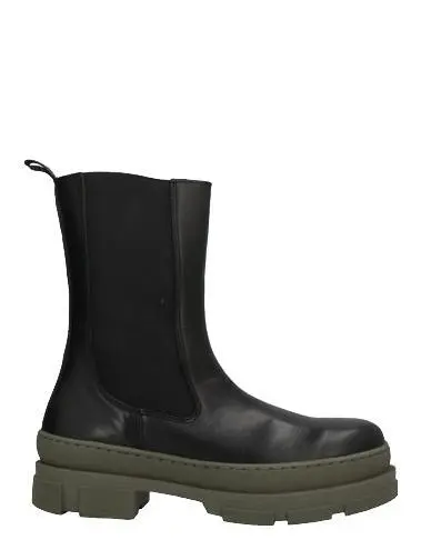 Steve Madden Ankle Boots In Leather With Lug Sole - Black
