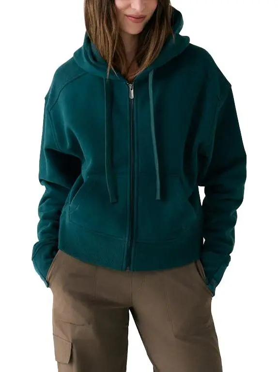 LOLE Yonder Zip-up Hoodie - Midnight Teal