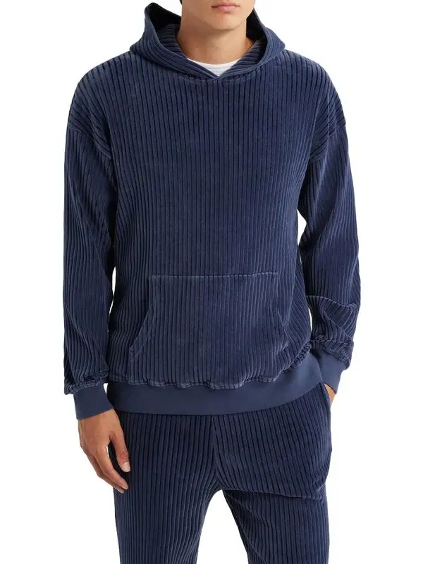KROST Magma Valore Corduroy Hoodie - Dark Navy