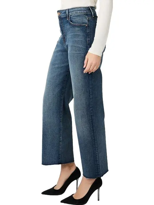 Fidelity Denim Hyacinth Wide-leg Cropped Jeans - Idol Blue