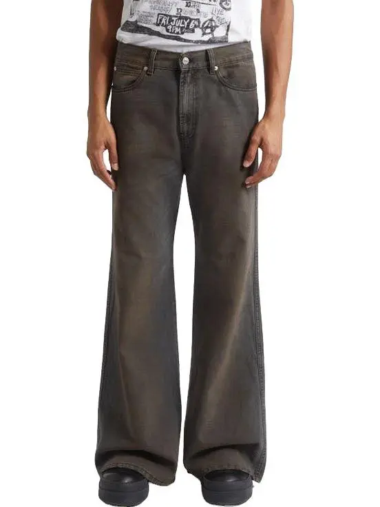 LU'U DAN Slouchy Flare Jeans - Dirty Outcast Grey