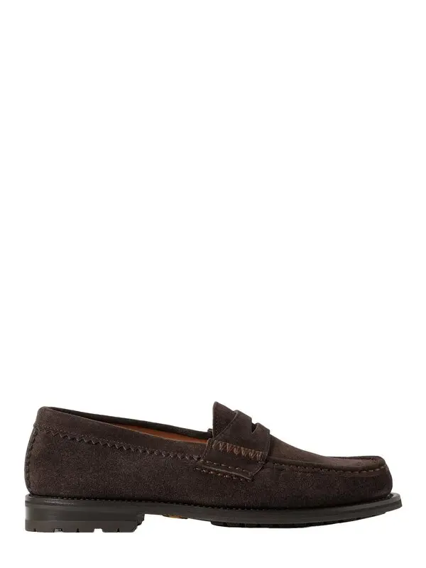 YUKETEN Rob's Suede Penny Loafers - Brown