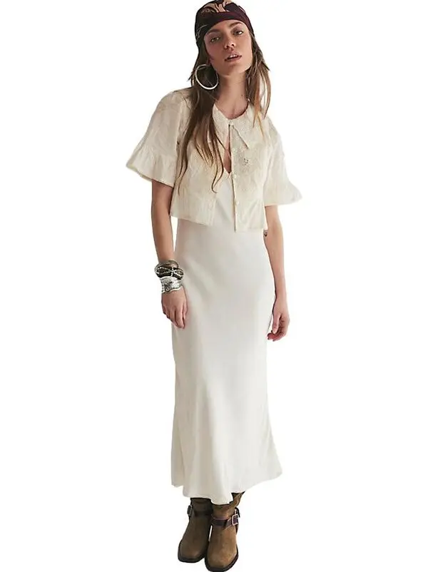 Free People Sweet Tea Midi Dress Set - Late Snow