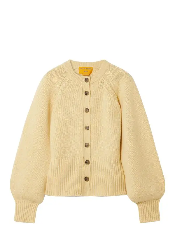 Guest In Residence Sculpted Cashmere Cardigan - Yellow