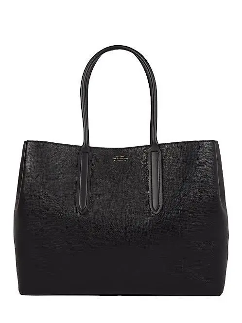 Smythson Ludlow Small Day Leather Tote Bag - Black