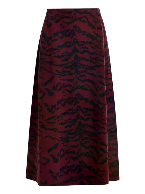 Essentiel Antwerp Patterned A-line Skirt - Red