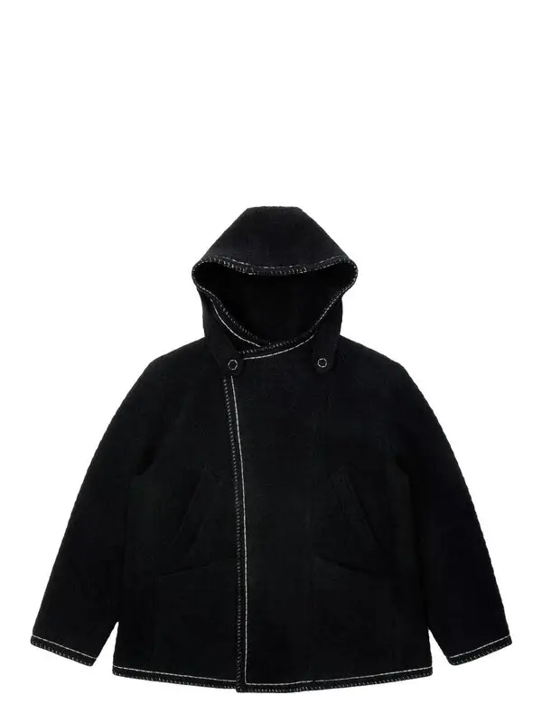 ADER ERROR Hooded Long-sleeve Coat - Black