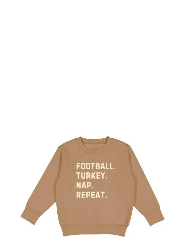 SWEET WINK Thanksgiving Graphic Sweatshirt - Mocha