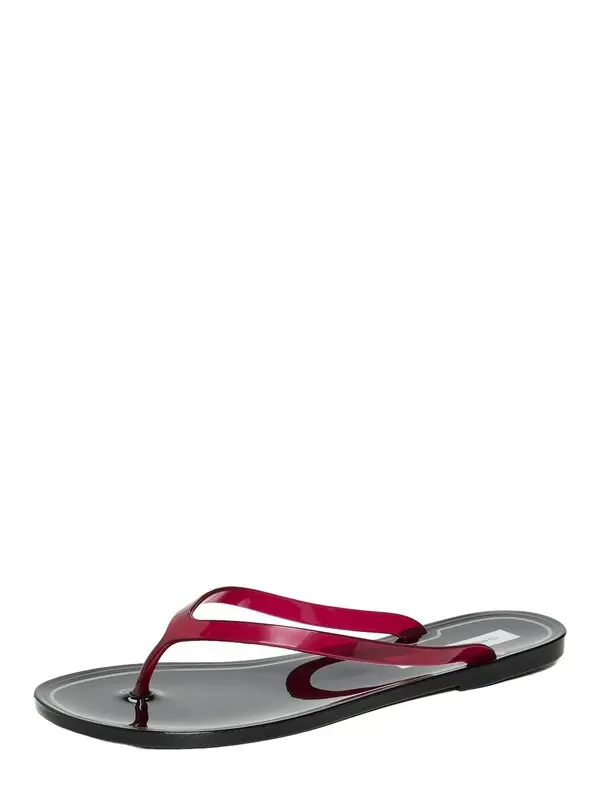 Christopher Esber Jo Flip Flops - Black/cranberry