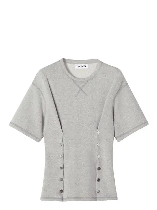 LANVIN Cotton Jersey T-shirt - Heather Grey