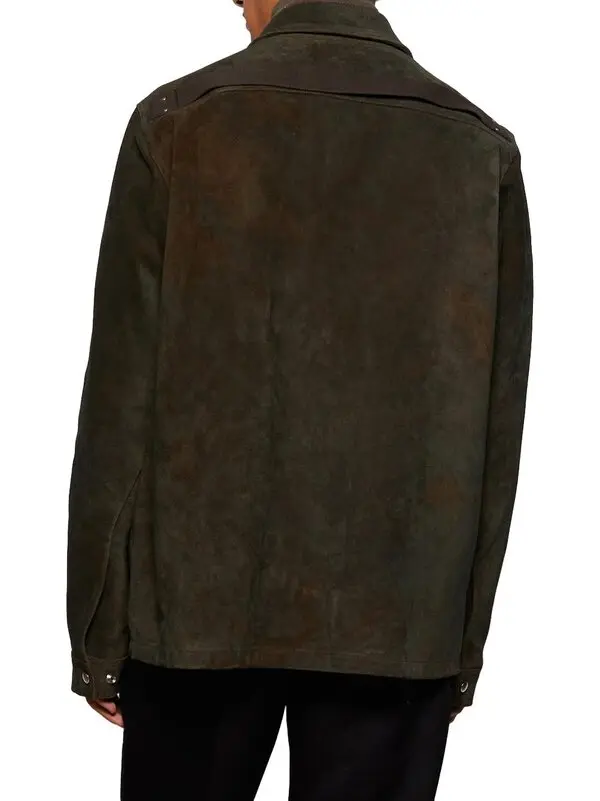 Rick Owens Brad Suede Jacket - Blue