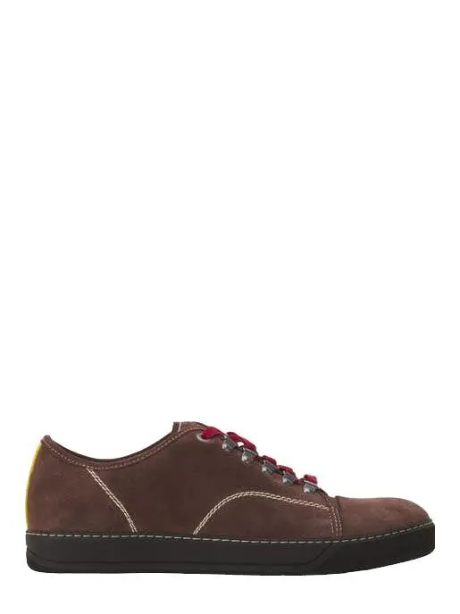 LANVIN Dbb1 Hiking Sneakers In Suede - Dark Brown/black