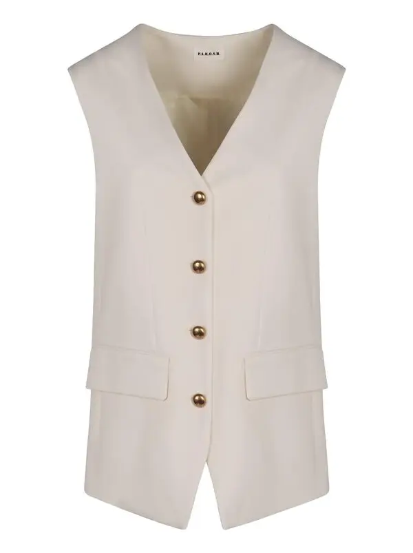 P.a.r.o.s.h Wool Vest - White