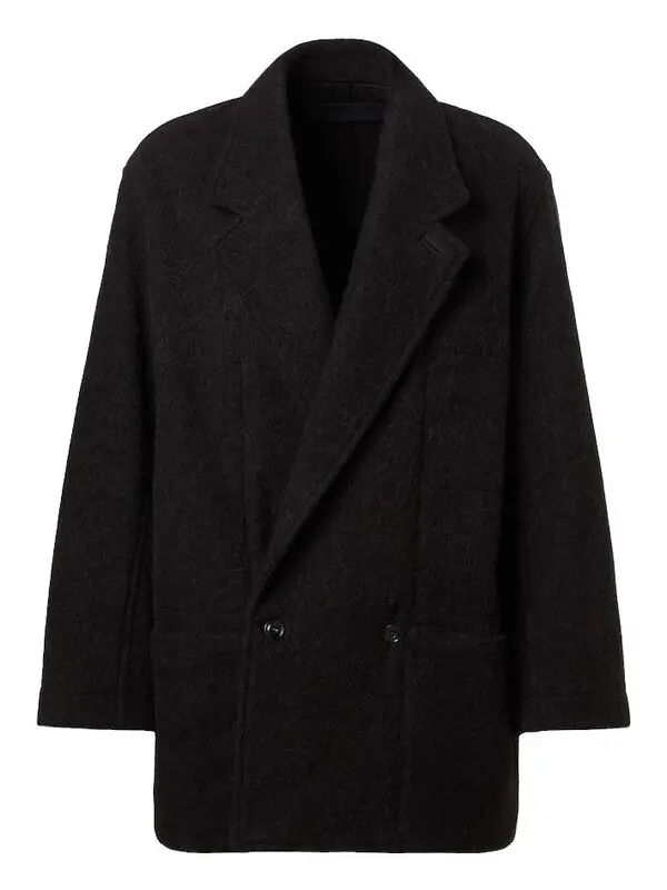 LEMAIRE Wool And Alpaca Felt Coat - Black