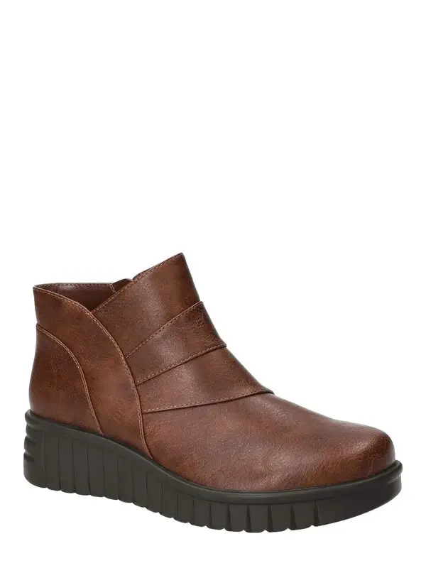 EASY WORKS BY EASY STREET Rayleen Wedge Bootie - Tan