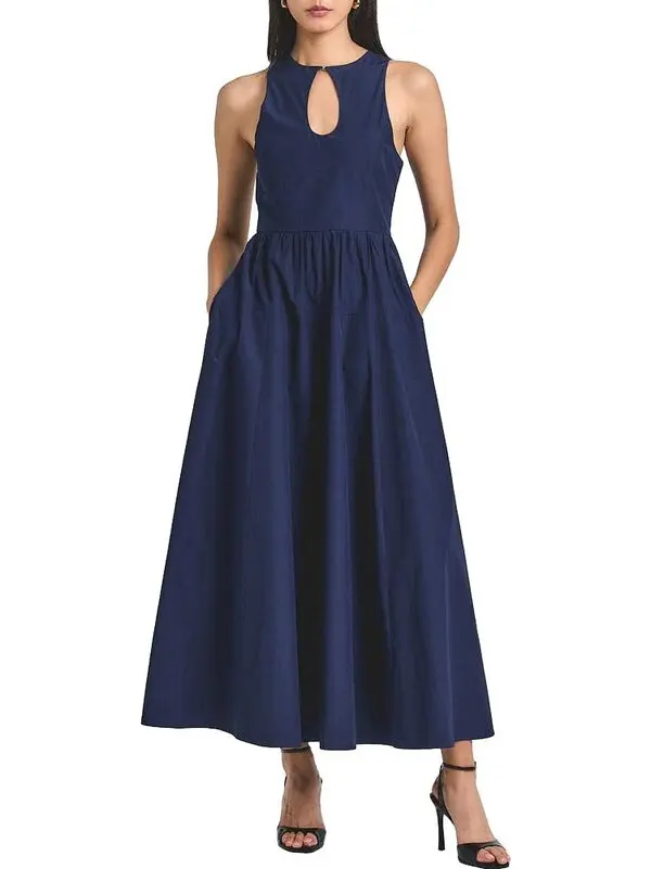 Derek Lam 10 Crosby Melodie Sleeveless Fit & Flare Maxi Dress - Navy