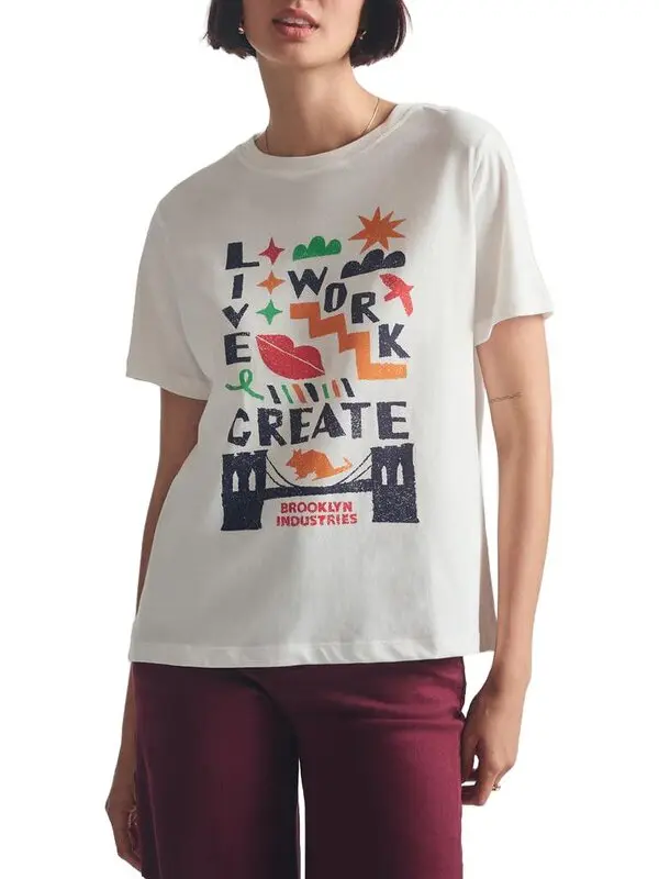 Brooklyn Industries Graphic T-shirt - Antique White