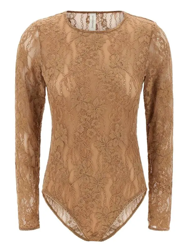Zimmermann Lace Bodysuit - Beige