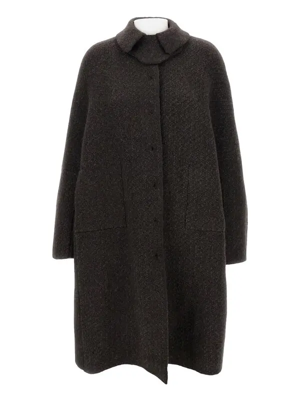 BOBOUTIC Reversible Wool Blend Coat - Brown