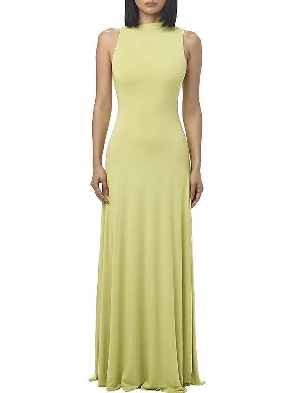 Naked Wardrobe Sleeveless A-line Maxi Dress - Chartreuse