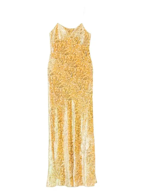 FORTE_FORTE Patterned Maxi Dress - Yellow