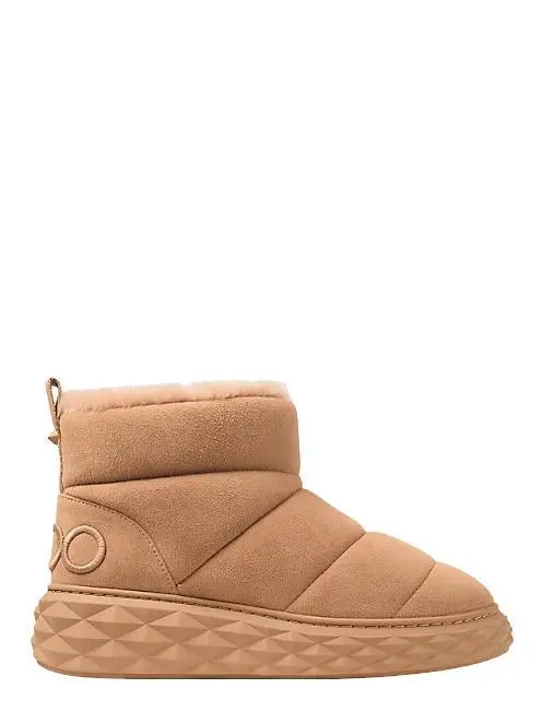 JIMMY CHOO Xan Padded Suede Ankle Boots - V Toffee/toffee