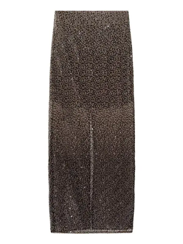 Remain Birger Christensen Sequin Straight Skirt - Brown