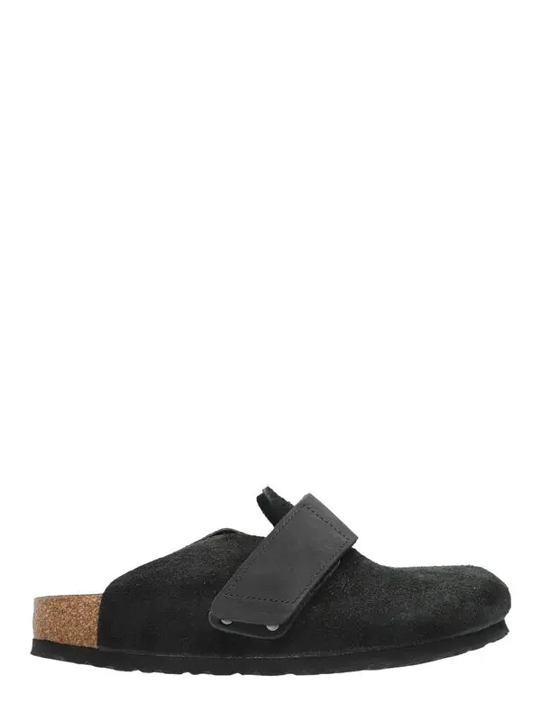 BIRKENSTOCK Suede Slides - Black