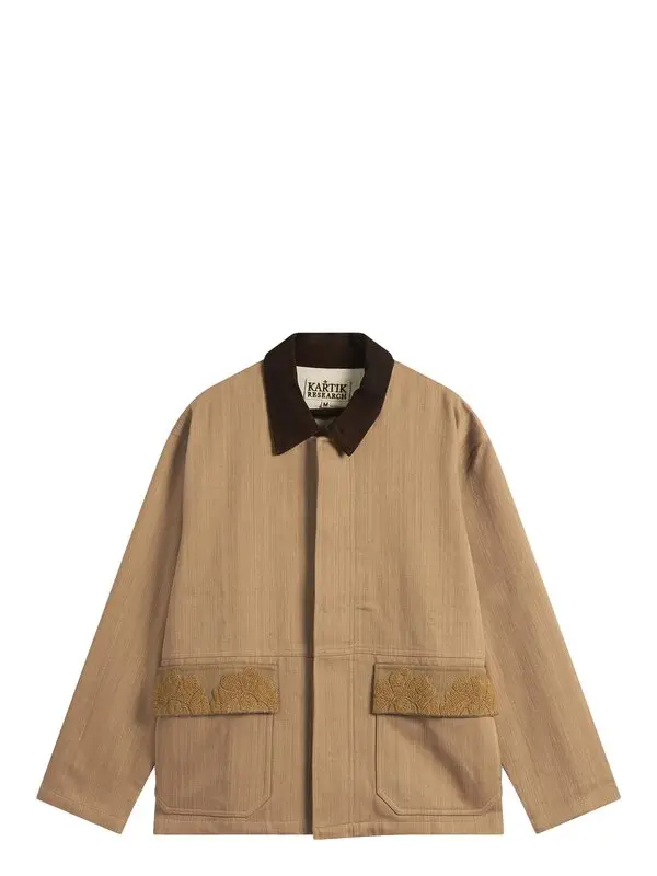 KARTIK RESEARCH Embroidered Jodhpur Jacket - Brown/dust