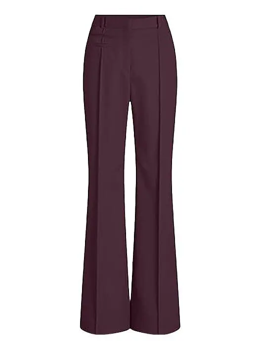 Hugo Boss Talimia Flared Leg Trousers - Dark Purple