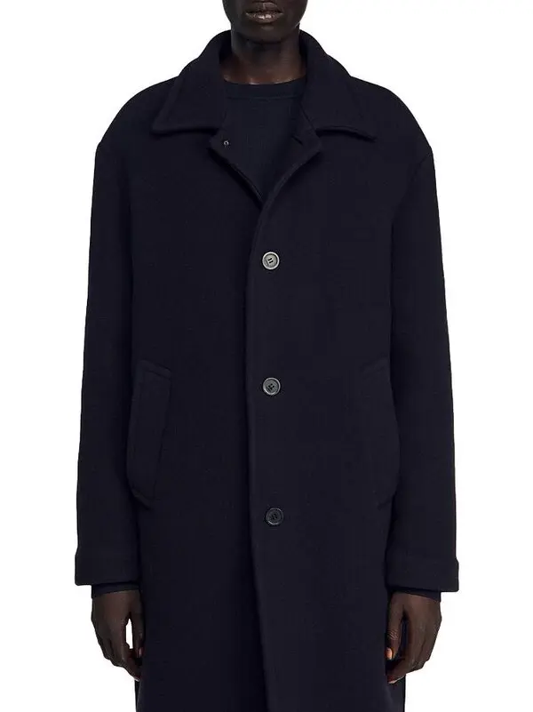Sandro Alain Coat - Navy Blue