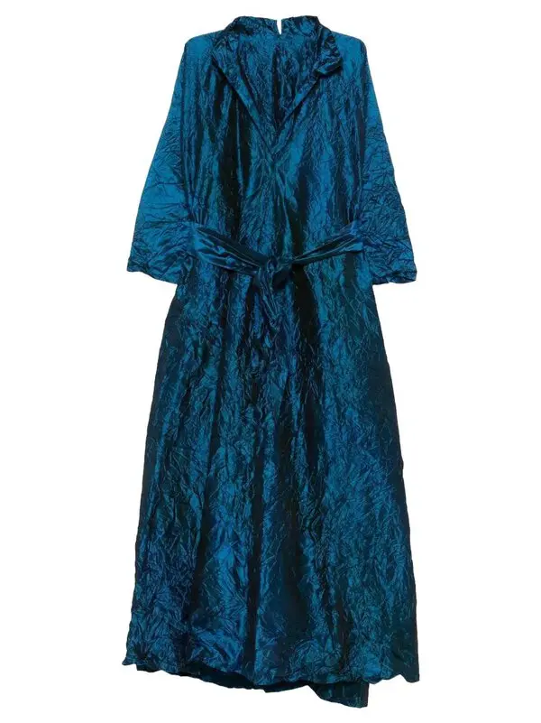 DANIELA GREGIS Silk Midi Dress - Blue
