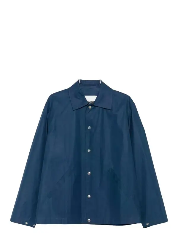 JIL SANDER Buttoned Cotton Jacket - Blue