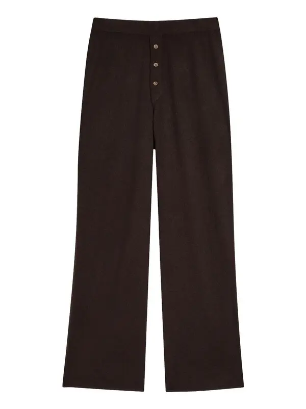 Guest In Residence Everywear Wide-leg Cashmere Trousers - Black