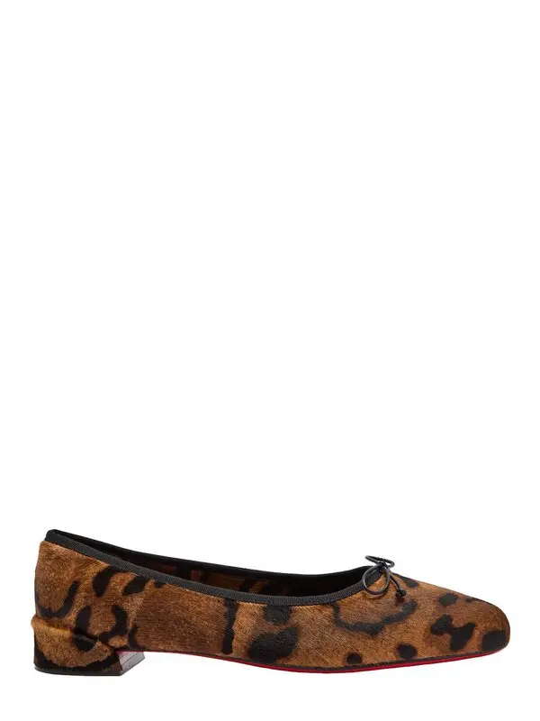 CHRISTIAN LOUBOUTIN Calf Hair Ballet Flats - Leopard