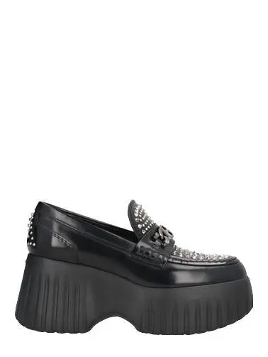 Hogan Leather Loafers - Black