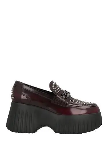 Hogan Leather Loafers - Red