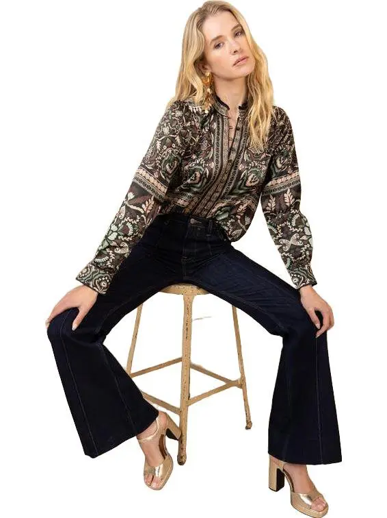 Hale Bob Etta Silk Top - Black