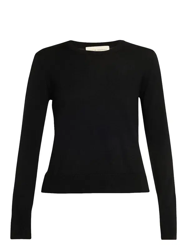 Officine Générale Nine Merino Crewneck Sweater - Black