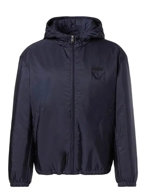Prada Hooded Re-nylon Jacket - Blue