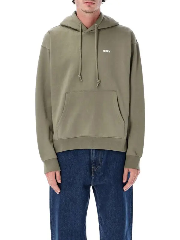 Obey World In Flames Premium Hoodie - Deep Lichen Green