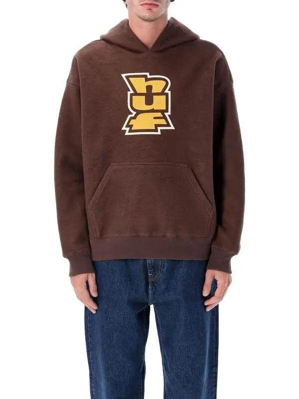 HUF Megablast Reverse Fleece Hoodie - Bison