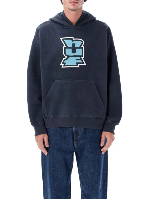 HUF Megablast Reverse Fleece Hoodie - Navy